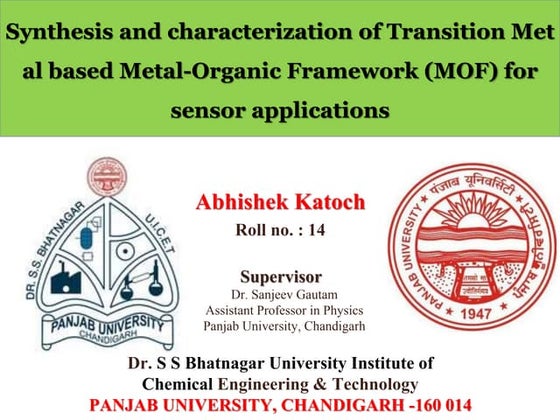 MOF, metal organic frameworks | PPT