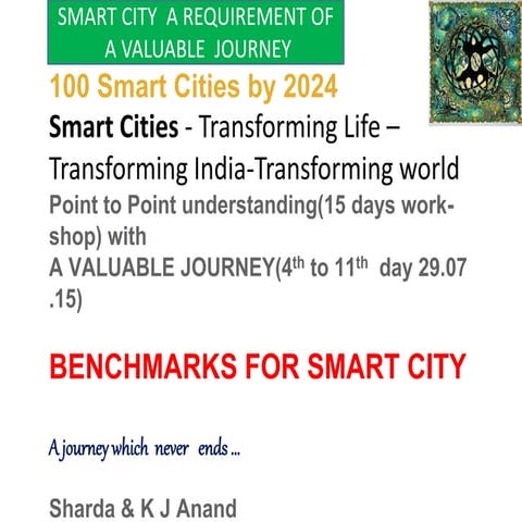 BENCHMARKS FOR SMART CITY | PPTX