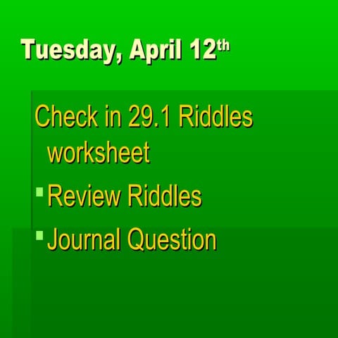 Riddles and Puzzles | PPT