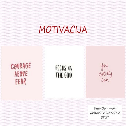 Motivacija | PPTX