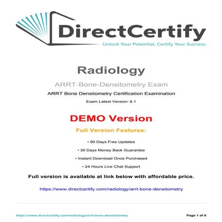 ARRT-Bone-Densitometry Practice Test Questions Answers | PDF