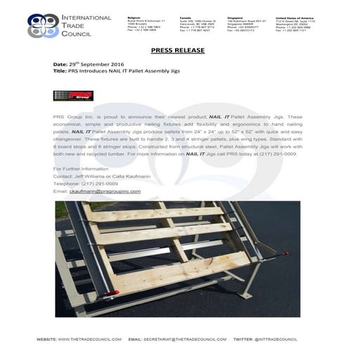 PRS Introduces NAIL IT Pallet Assembly Jigs | PDF