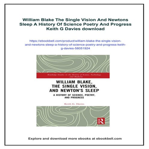 William Blake The Single Vision And Newtons Sleep A History Of Science ...