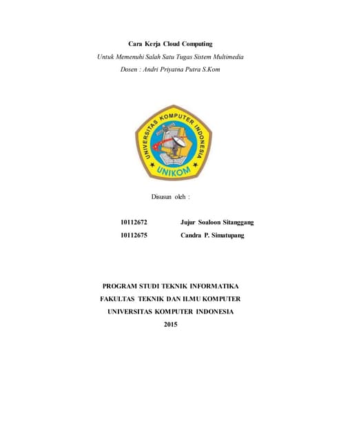 MAKALAH CLOUD COMPUTING : PENYIMPANAN AWAN YANG LEBIH EFISIEN DAN ...