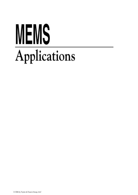 Lecture 08 mems fabrication - cantilever example | PDF | Physics | Science