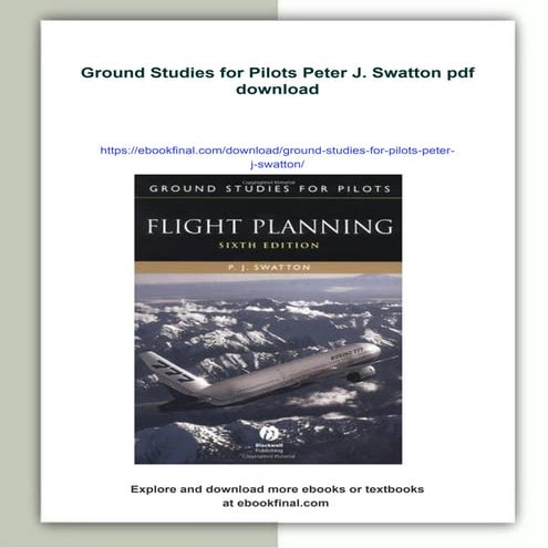 Ground Studies for Pilots Peter J. Swatton | PDF