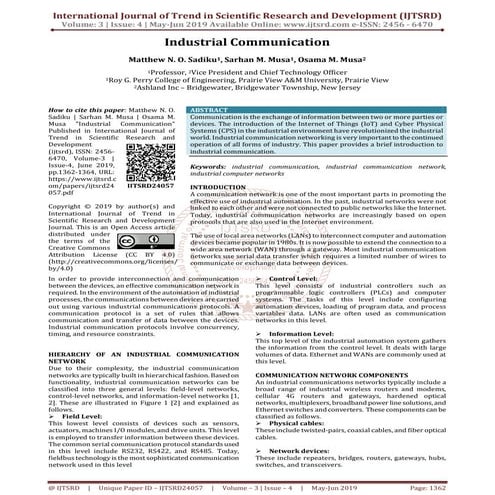 Industrial Communication | PDF