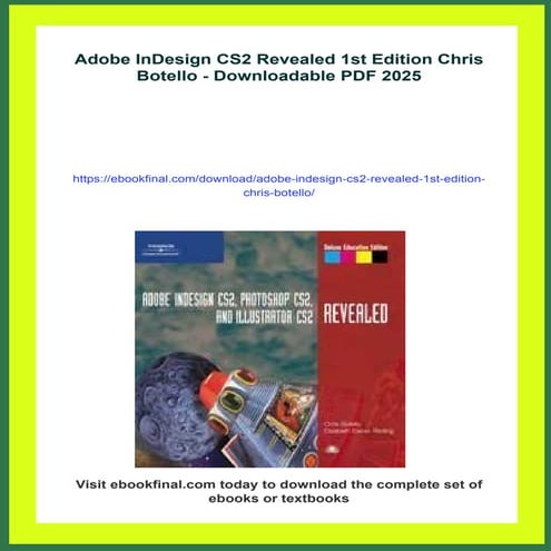 Adobe InDesign CS2 Revealed 1st Edition Chris Botello | PDF