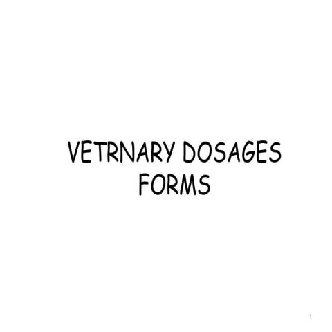 1. Drug Dose calculation.pdf for veterinary | PDF