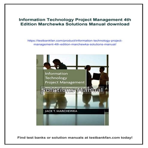 Information Technology Project Management 4th Edition Marchewka ...
