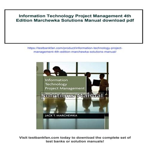 Information Technology Project Management 4th Edition Marchewka ...