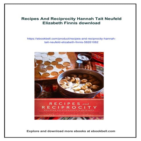 Recipes And Reciprocity Hannah Tait Neufeld Elizabeth Finnis | PDF