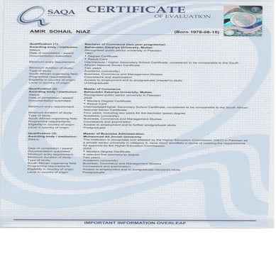 SAQA-Amir Sohail Niaz | PDF