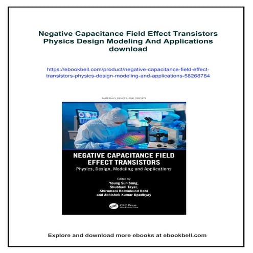 Negative Capacitance Field Effect Transistors Physics Design Modeling And Applications Pdf