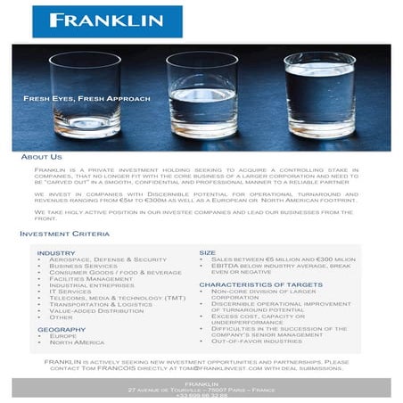 OnePagerFranklin | PDF