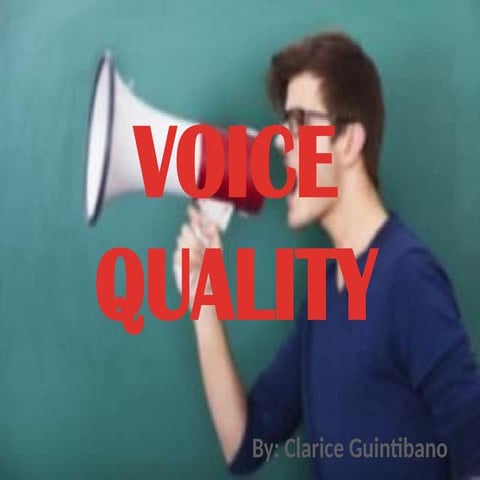 2915181-Voice-Quality oral communication | PPTX