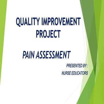 To Improve the Nurses Knowledge in pain assessment | PPTX | Healthcare ...