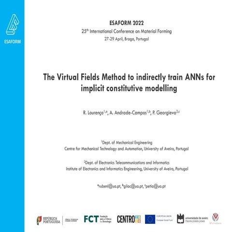 The Virtual Fields Method to indirectly train ANNs for implicit constitutive modelling | PDF