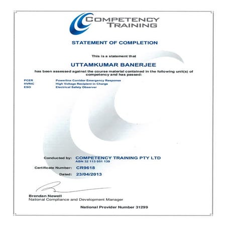 high voltage competency training | PDF