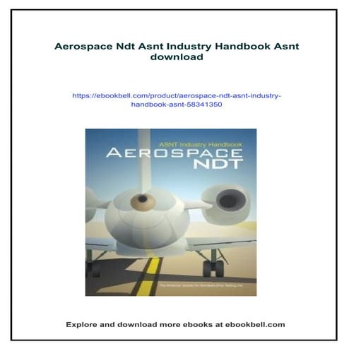 Aerospace Ndt Asnt Industry Handbook Asnt | PDF
