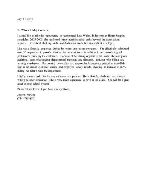 Letter of Rec - Shannon Toobi-2015 | PDF
