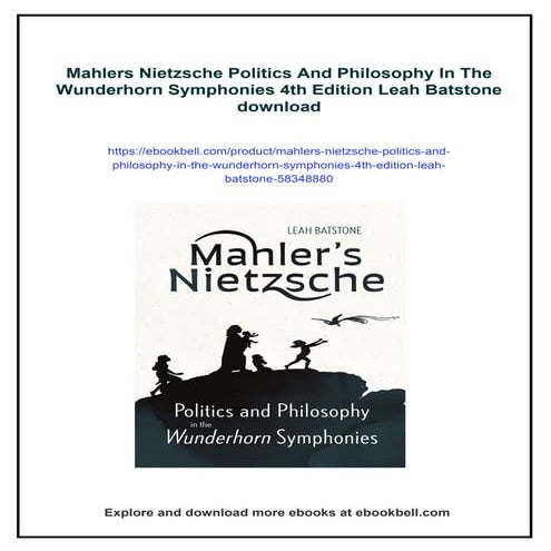 Mahlers Nietzsche Politics And Philosophy In The Wunderhorn Symphonies ...