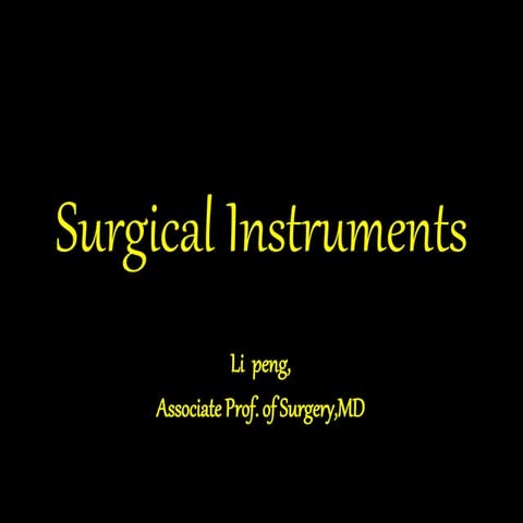 Surgical Instruments | PPT