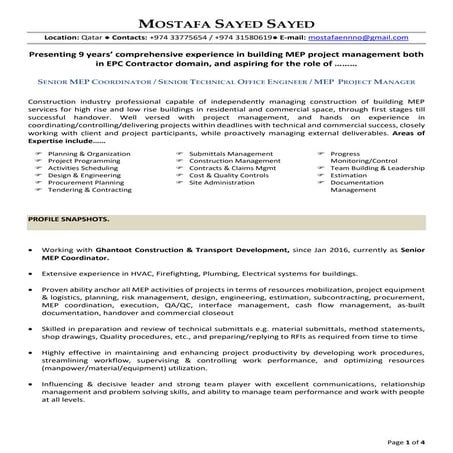 Resume - MOSTAFA SAYED (C.V) | PDF