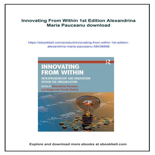 Innovating From Within 1st Edition Alexandrina Maria Pauceanu | PDF