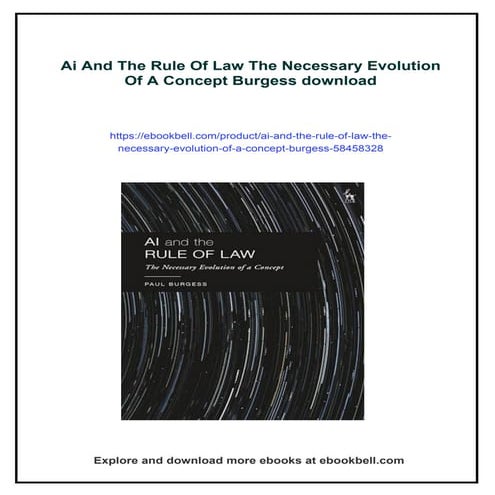 Ai And The Rule Of Law The Necessary Evolution Of A Concept Burgess | PDF