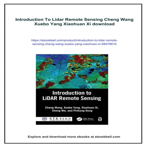 Introduction To Lidar Remote Sensing Cheng Wang Xuebo Yang Xiaohuan Xi | PDF