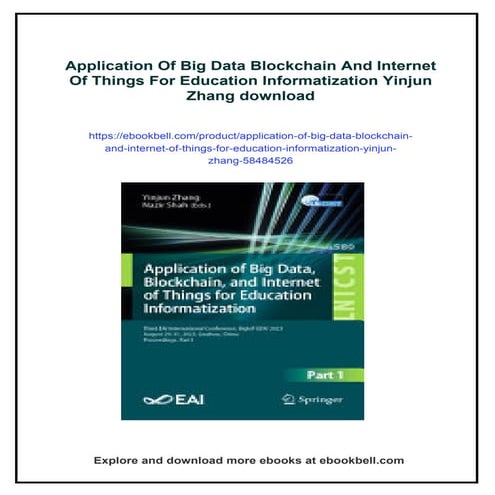 Application Of Big Data Blockchain And Internet Of Things For Education ...