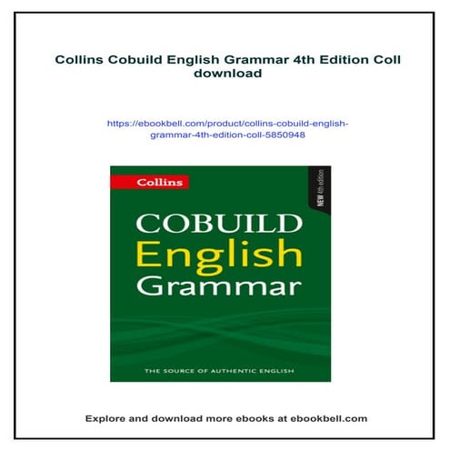 Collins Cobuild English Grammar 4th Edition Coll | PDF