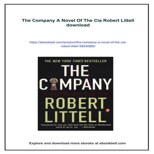 The Company A Novel Of The Cia Robert Littell | PDF