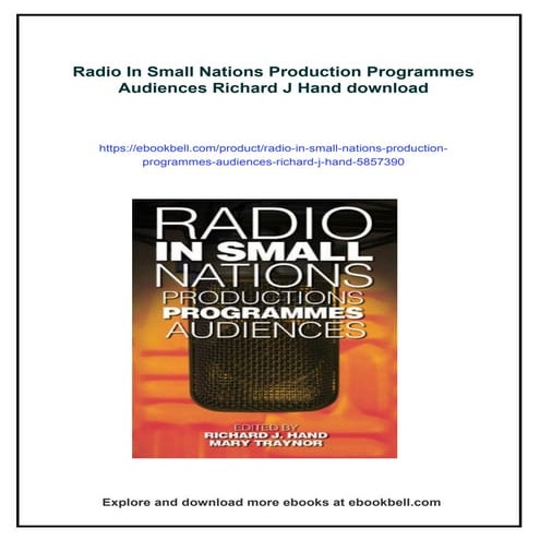 Radio In Small Nations Production Programmes Audiences Richard J Hand | PDF