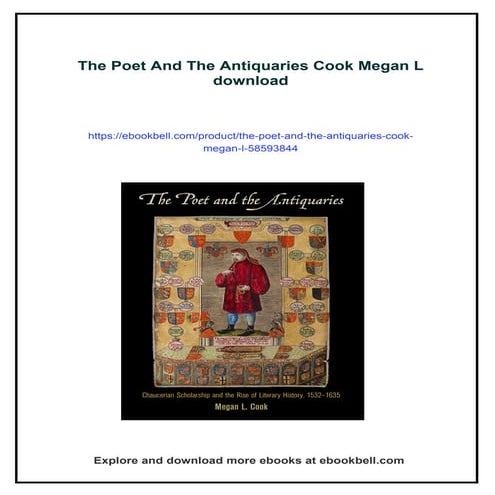 The Poet And The Antiquaries Cook Megan L | PDF