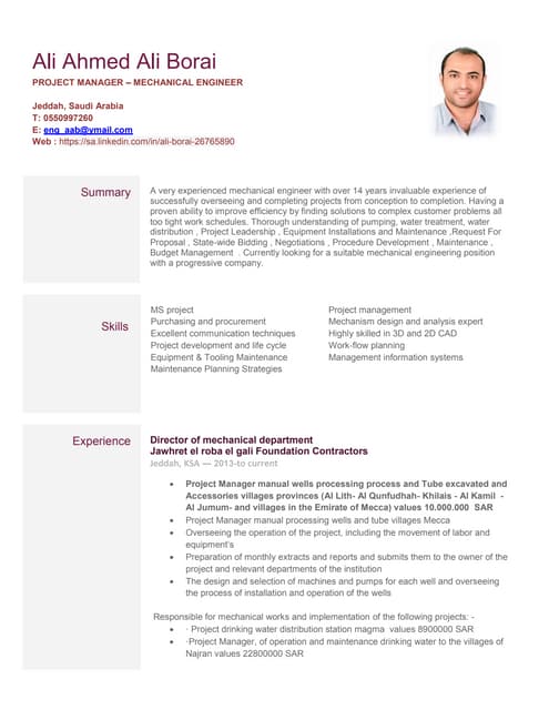 CV EMAD EN | PDF | Civil Engineering Industry | Industries