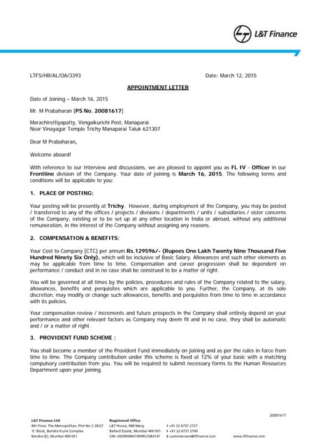 L&T Certificate | PDF