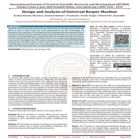 Reaper types components and work principles | PPTX