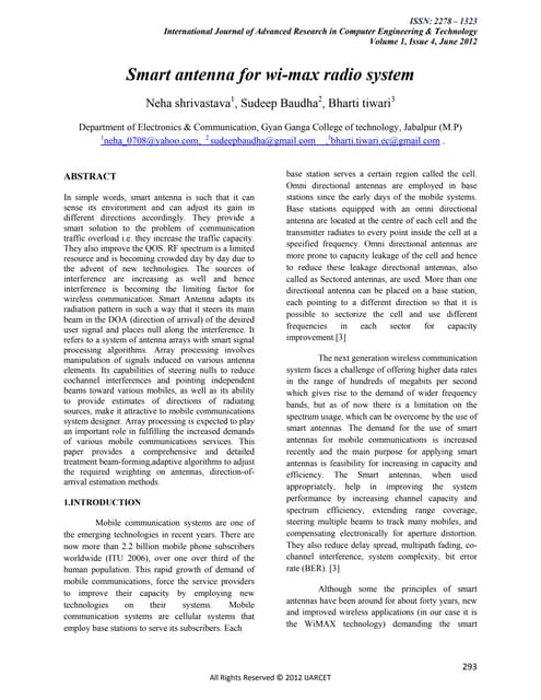 Smart Antenna Report | PDF