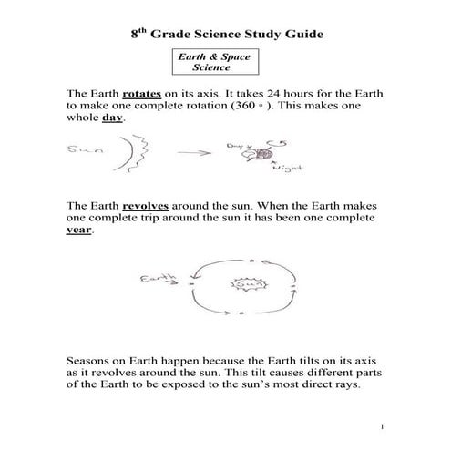 293 11 30_20078th grade science study guide 1 | PDF | Geography | Science