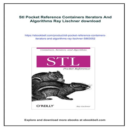 Stl Pocket Reference Containers Iterators And Algorithms Ray Lischner | PDF
