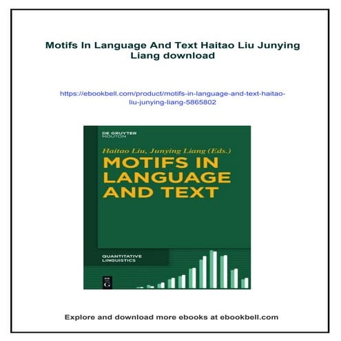 Motifs In Language And Text Haitao Liu Junying Liang | PDF