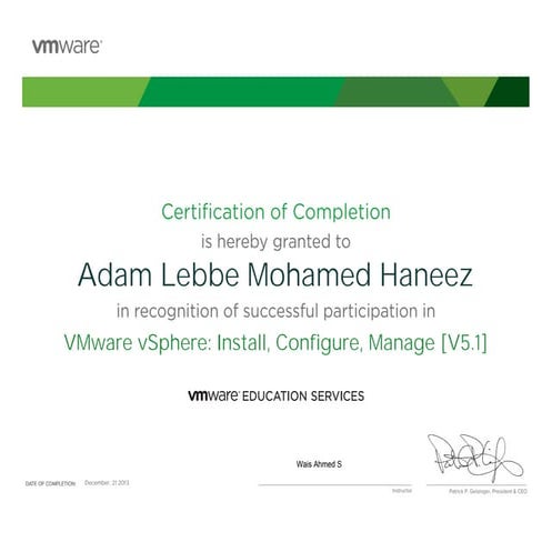 Training Completion | PPT