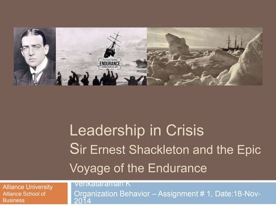 Ernest shackleton courage project | PPTX