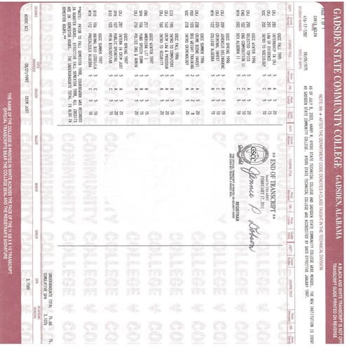 GSCC AS Transcript | PDF
