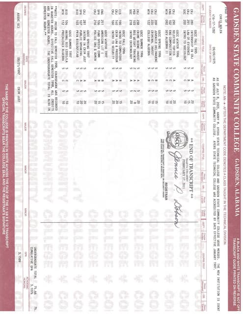 chico state transcript | PDF
