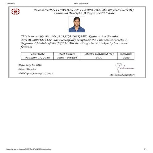 Print Scorecards | PDF