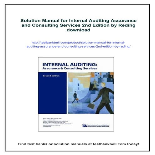 Solution Manual for Internal Auditing Assurance and Consulting Services ...
