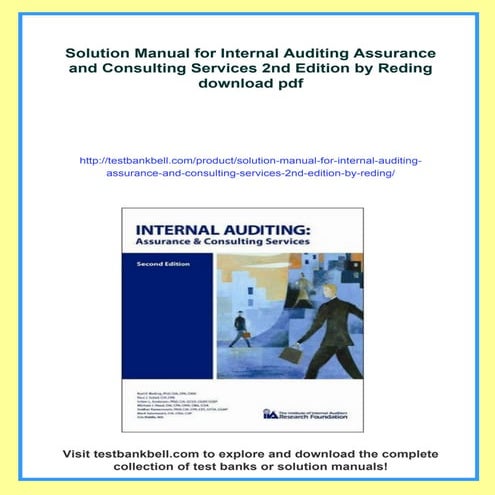 Solution Manual for Internal Auditing Assurance and Consulting Services 2nd Edition by Reding | PDF